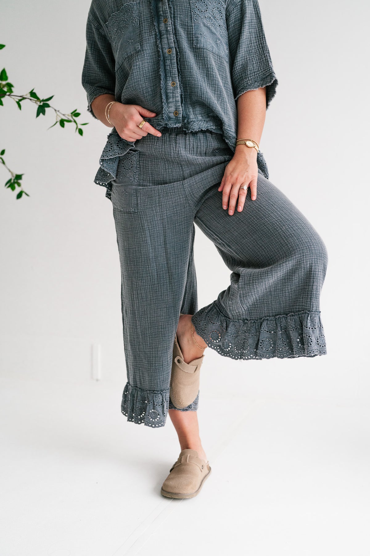 Quiet Ruffle Gauze Pants – Birch & Bell Boutique